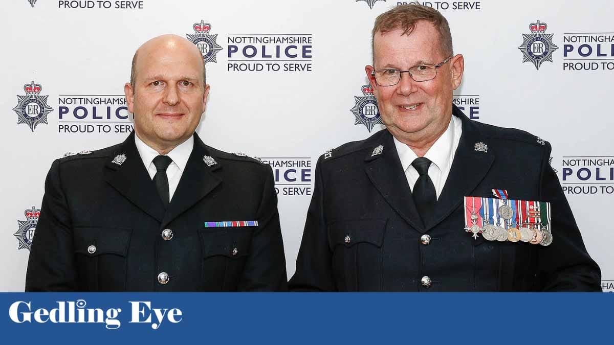 Volunteer cop is commended for his lifesaving actions - Gedling Eye