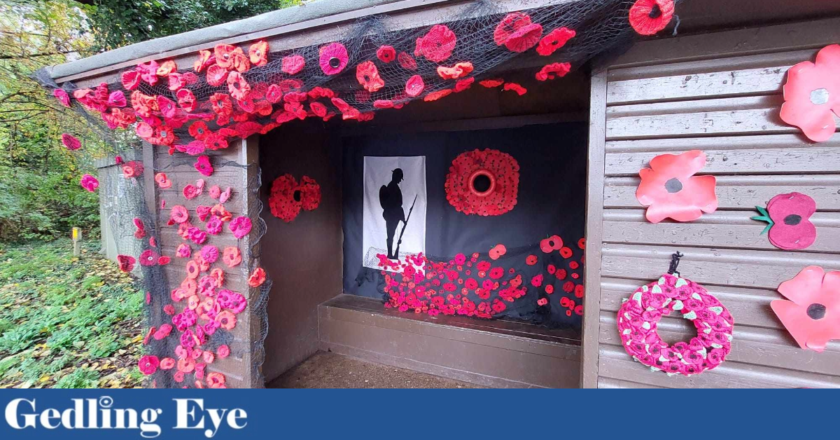 Lambley bus stop gets latest makeover for Remembrance Sunday - Gedling Eye